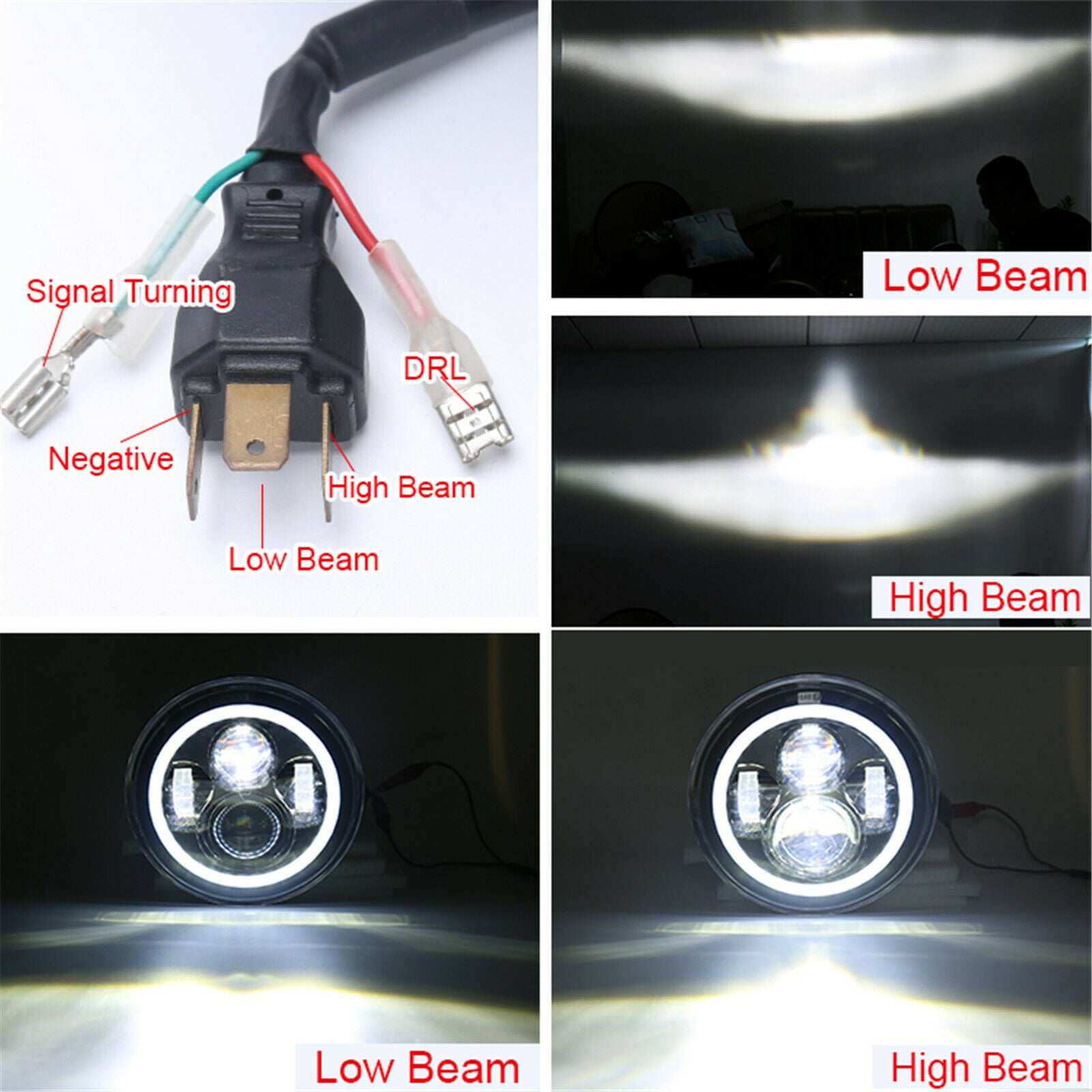 240z 260z 280z 280zx LED headlight low beam hi beam driving light blin